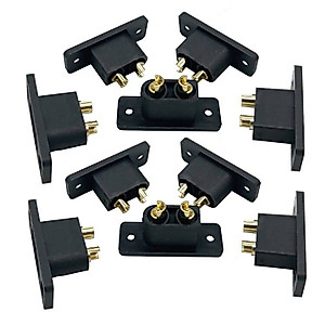 10Pcs Amass XT90E-M Battery Connector XT90E Male Plug Gold-Plated Connector with PVC Protective Sleeve Dust Cap for RC Aircraft Drone Accessories