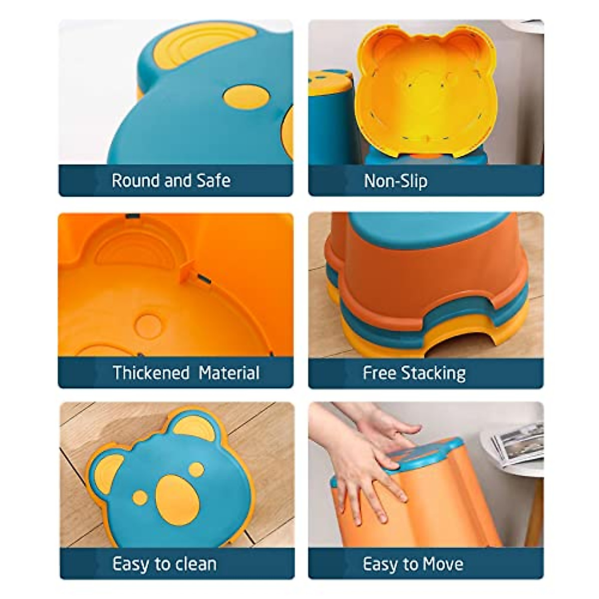 Gloexeolg Cute Koala Small Step Stool for Kids Toddlers Bathroom Sink Toilet Potty Training