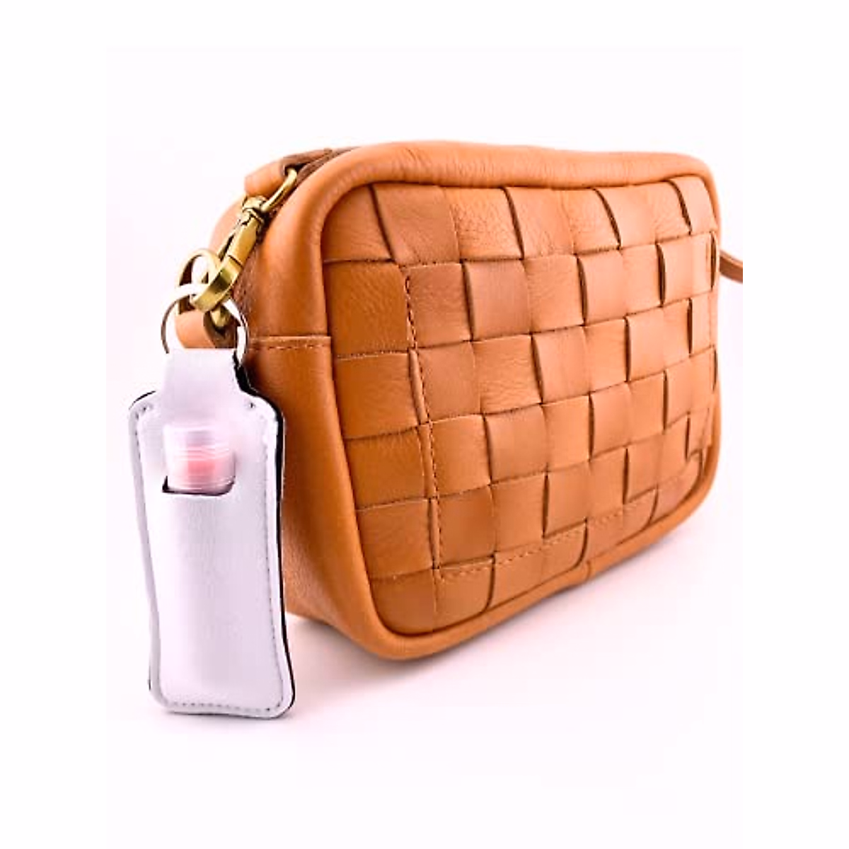 Set of 4 Lip Balms Including Pink Lemonade, Peaches & Cream, Strawberry Ice Pop, and Sweet Watermelon from Chapstick, Plus Bonus Lip Balm Holder Keychain. Unique Gift Bundle from Tiny Seed (White)