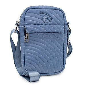 Disney Bag, Cross Body, Signature D Logo, Blue, Arch Stitch, Blue, Vegan Leather