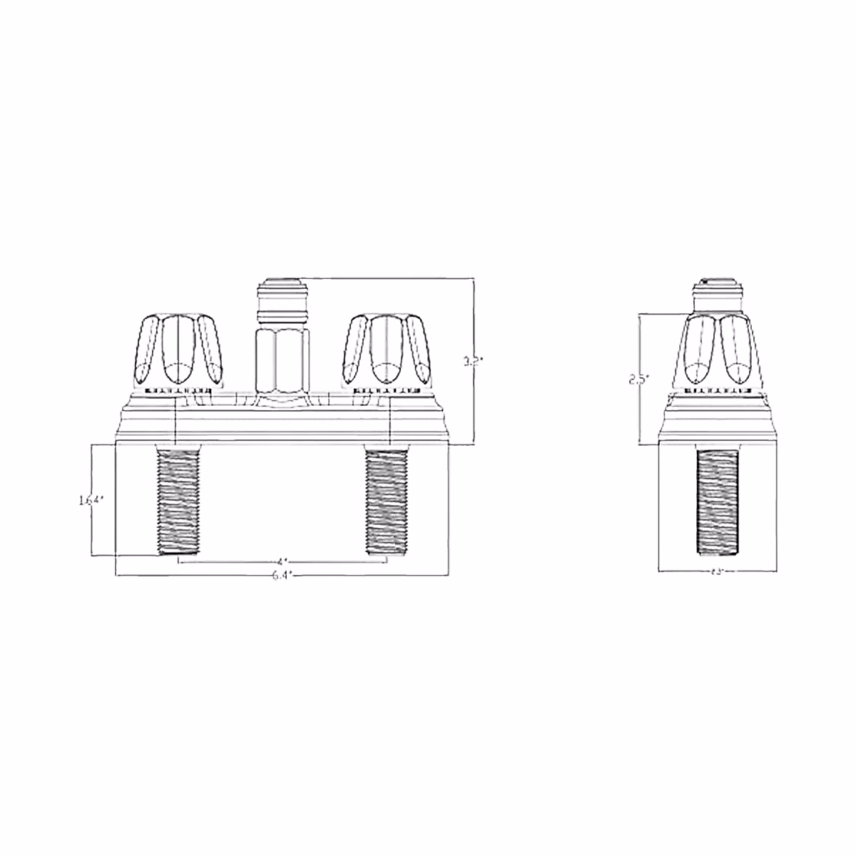 Empire Faucets RV Outside Shower Valve Kit - 4 Inch Quick Connect Valve and RV Outdoor Shower Faucet in Black