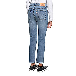 Levi's Girls' High Rise Straight Fit Jeans, Pyraminds, 8