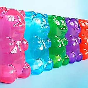 Gummygoods Squeezable Gummy Bear Night Light for Kids Room, Babies, Toddlers, Nursery | Rechargeable, Portable, Cordless, 60 Min Sleep Timer (Pink)