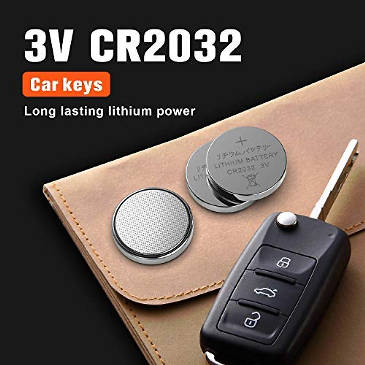 GutAlkaLi CR2032 Lithium 3V Battery, Electronic Coin Cell Button for Toys Calculators Watches (40 Pcs)