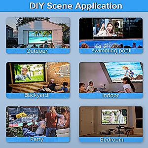 Projector Screen,JWSIT 120 inch Outdoor Projector Screen,16:9 HD Foldable Anti-Crease Outdoor Movie Screen, Portable Projector Screen with Carrying Bag for Home Theater Backyard