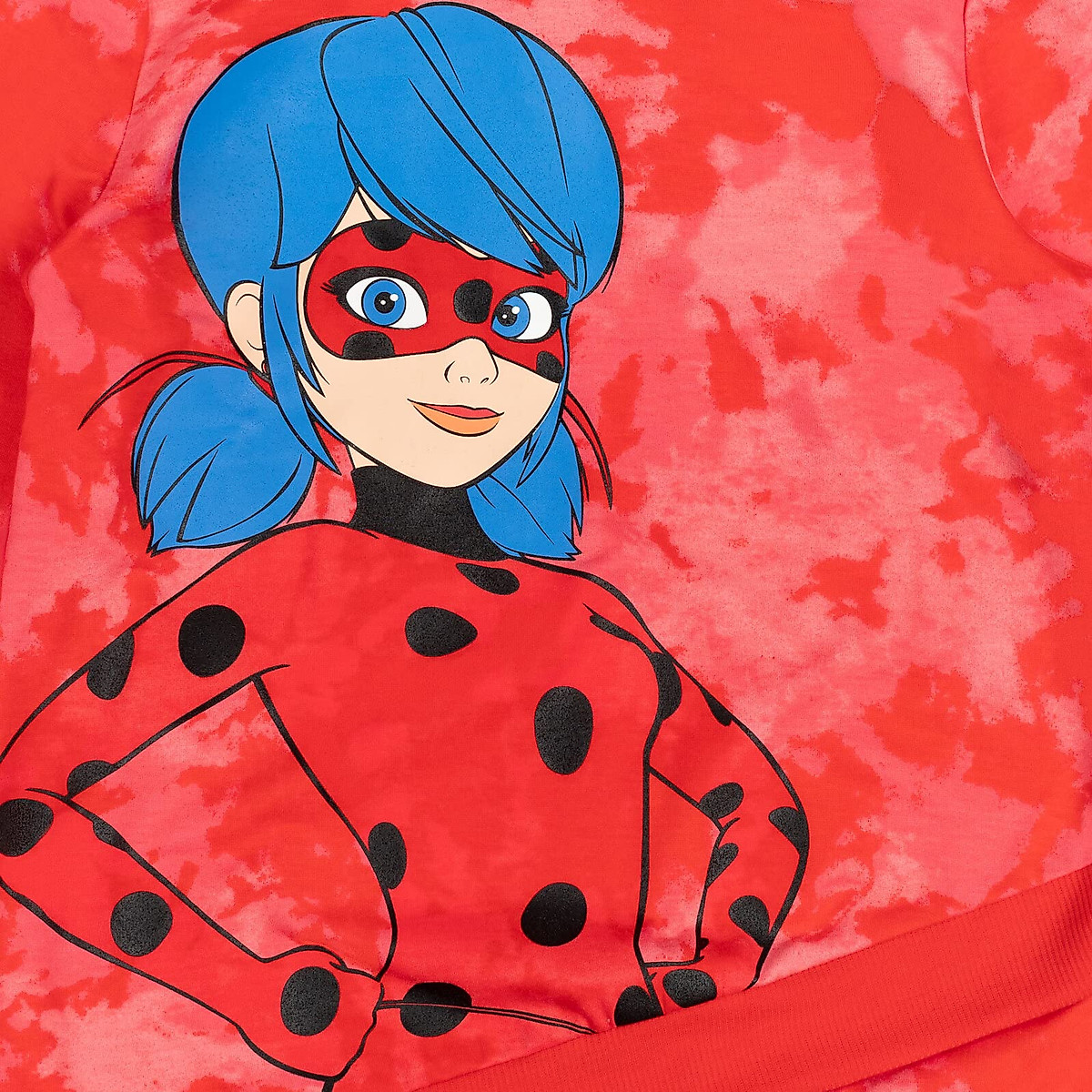 Miraculous Ladybug Little Girls French Terry Hoodie Red 4-5