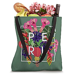 Flowers of Peru Word Art - Peruvian Pride Tote Bag