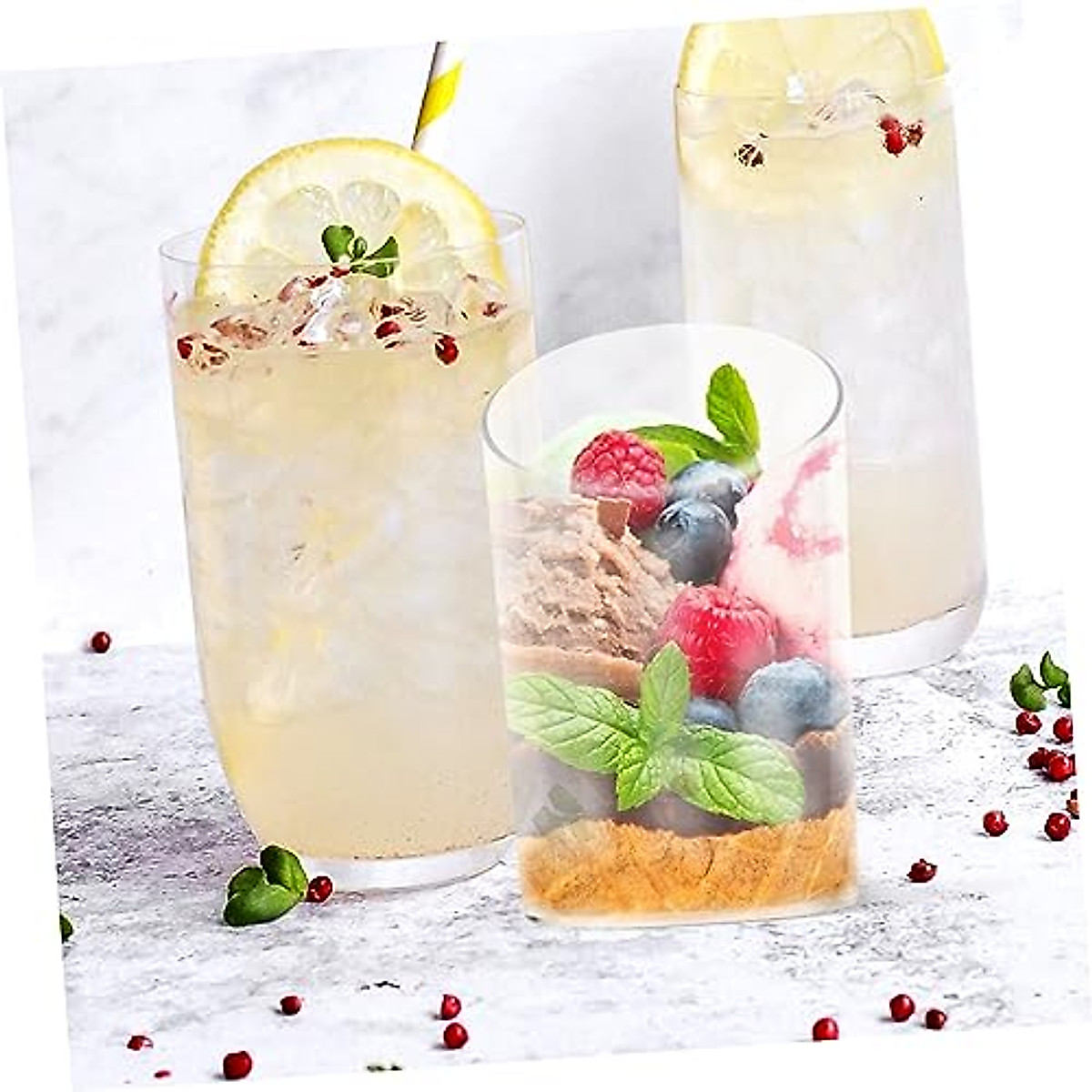 NOLITOY 80 pcs Glasses Appetizers Reusable Heart Small Sundaes Dessert Cake Portion Xcm Entrees Clear Shooter Cuakes Party Catering Cream Oz Bowls Trifle Tumbler Parfait Samplers Parties