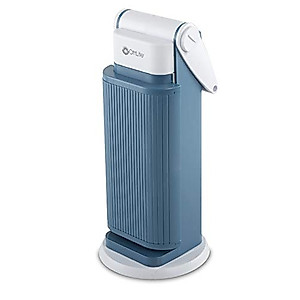 OttLite 13 Watt Magnifier Task Lamp with 2X Magnification and Swivel Base, Dark Blue