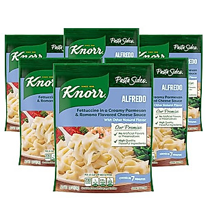 Knorr Pasta Side Dish For Delicious Quick Pasta Side Dishes Alfredo Fettuccine No Artificial Flavors or Preservatives 4.4 oz 6 Count