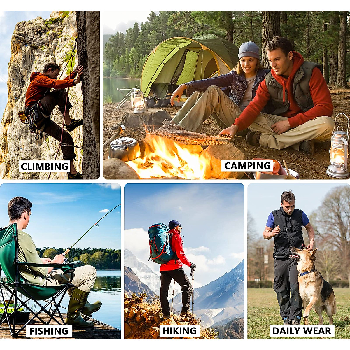 AKARMY Men's Lightweight Hiking Pants, Outdoor Quick Dry Ripstop Cargo Pants, Multi-Pocket Camo Casual Work Pants HY3355 CP Camo 36