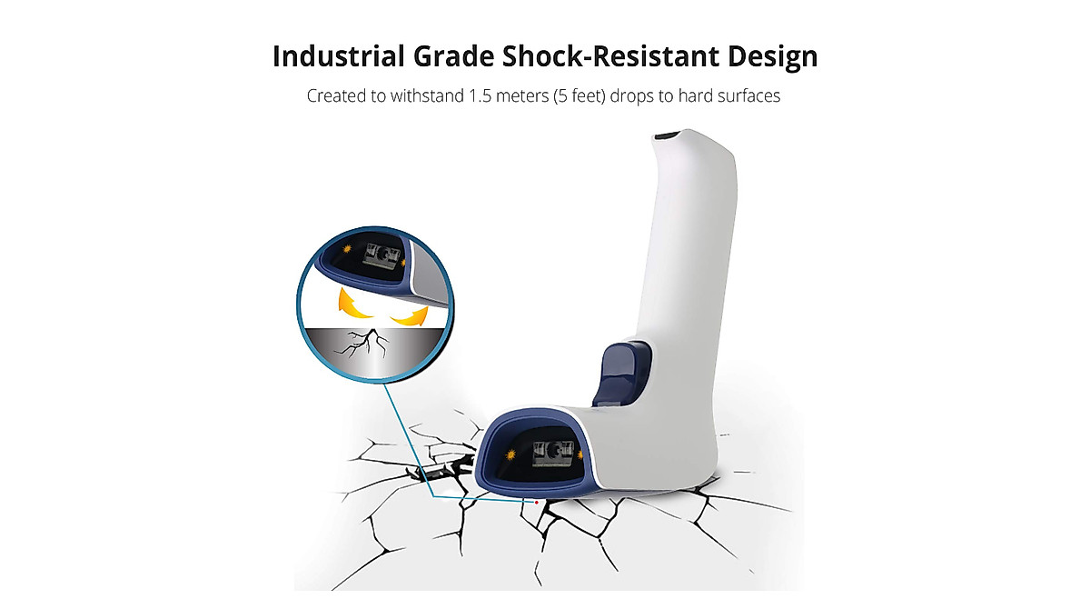 ScanAvenger Wireless 1D Barcode Scanner - Fast, Cordless & Rechargeable