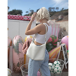 Pixie Mood Tiana 13 x 10.5 Vegan Leather Shoulder Bag, Black