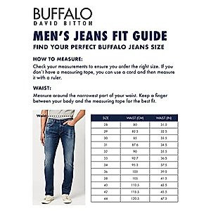 Buffalo David Bitton Men's Relaxed Straight Driven Jeans, Sandblasted Blue Wash Indigo, 36W x 32L