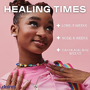 Claire’s 3-Week Rapid Piercing Aftercare Solution for New Piercings - Nose and Ear Piercing Cleaner Treatment, Piercing Bump Cleaning Wash - 8.5 Fl Oz
