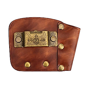 TOURBON Leather Clip on Tape Measure Holder Measuring Tape Holster with Pencil Pouch