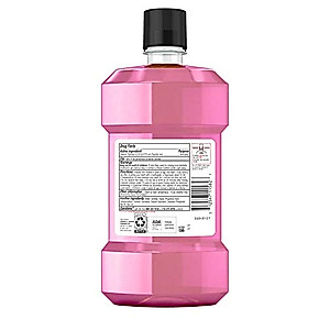 Listerine Smart Rinse Kids Fluoride Anticavity Mouthwash, Pink Lemonade Flavor, 500 mL (Pack of 2)
