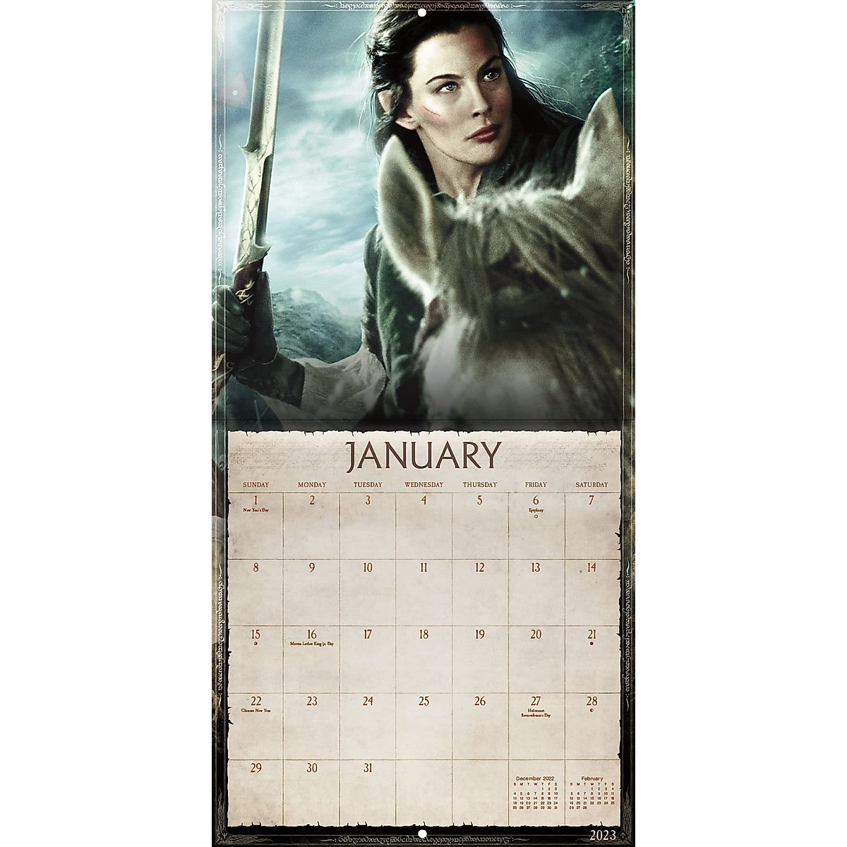 2023 The Lord of the Rings Wall Calendar
