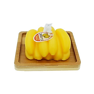 1 Banana Shaped Candles Scented 1 Bamboo Candlestick Tray,Cute Decorative Candle,Smokeless Candles Scented,Home Decoration Aesthetic Candle,Photo Prop,Valentine,Novelty Candles Birthday