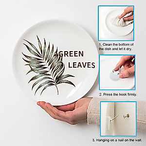 50Pcs Invisible Adhesive Plate Hanger, Vertical Plate Holders for Wall, Adhesive Plate Hanger Hooks for Plate Pictures Wall Decor (white)