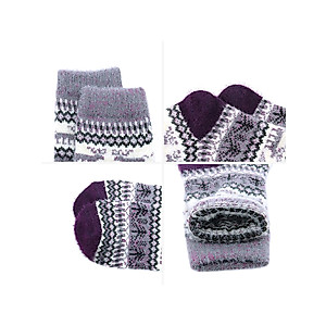 Cosy Encounter Womens Athletic Sports Cozy Wool Socks Warm Knit Thick Soft Winter Crew Socks 4 Pairs Christmas Deer One Size,WDCENS4162SXE4PSN