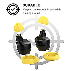 IFCASE Silicone Eartips Earhooks Kit for Samsung Galaxy Buds/Buds Plus, 8pcs Earbud Tips Accessories (Yellow)