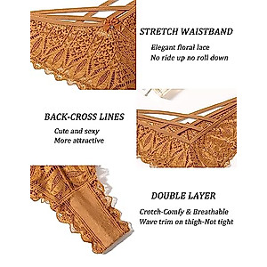 Avidlove Women‘s Sexy Panties Lace Bikini Underwear Cross String Hipster Panties Pink M