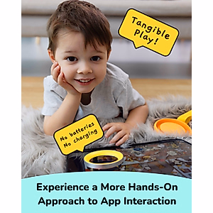 Peekabook Starter Kit, ABC Learning Educational Toy for iPad, Read Along Book Interactive Preschool Educational Game, Learning Toy Toddler STEM Toy Search Find it Travel Activity Yellow