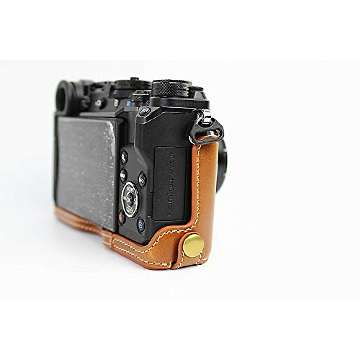 PU Leather Half Body Camera Cover Bag bottom Case For Olympus Pen-F camera ( Pen F)