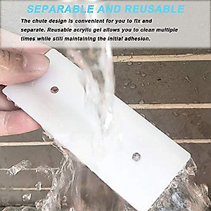 ACKLLR 4 Pack Self Adhesive Power Strip Holder Fixator Wall Mount Plug-in Socket Fixer Bracket Stand with 16 Pcs Cable Organizer Clips Clear for Remote Control Router Desk Computer Kitchen Home Office