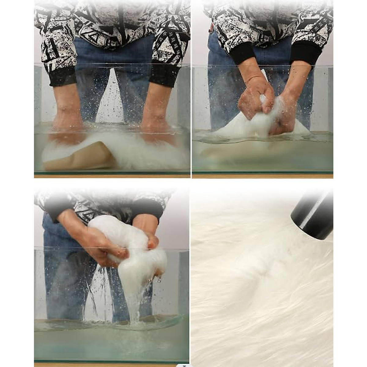 Ultra Soft Faux Fur Rug - 2x5 Feet 17 Colors Faux Sheepskin Fur Area Rug Shaggy Couch Cover Seat Cushion Furry Carpet Beside Rugs for Indoor Bedroom,Living Room Runner,Dorm Room (Red)