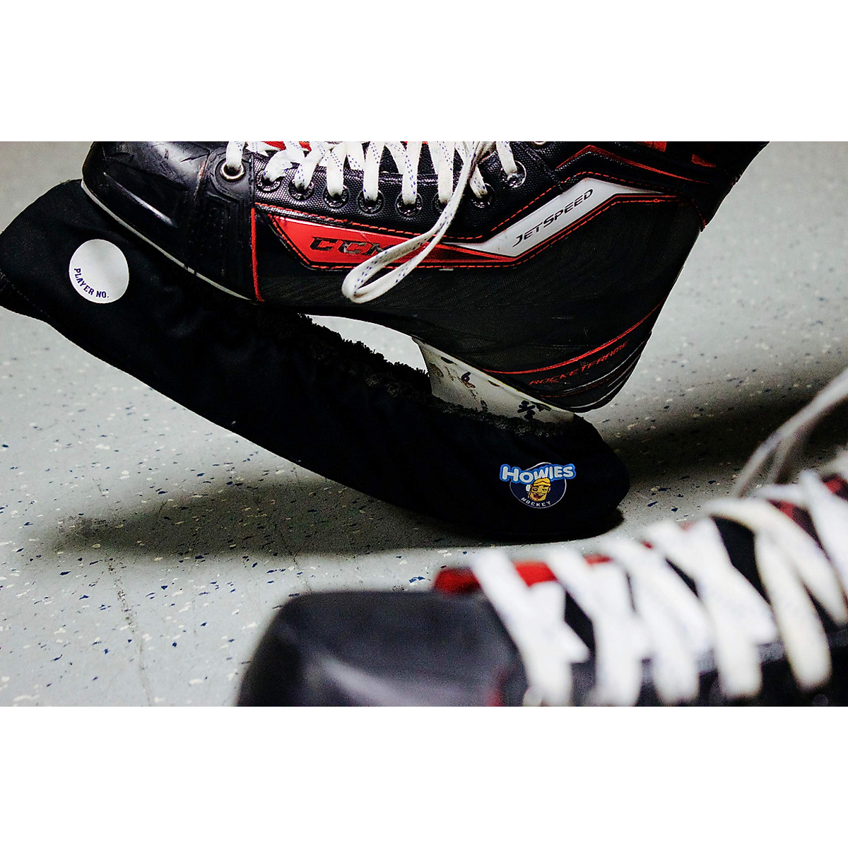 Howies Skate Guard Soakers (Black, Senior) Ice Hockey Blade Cover