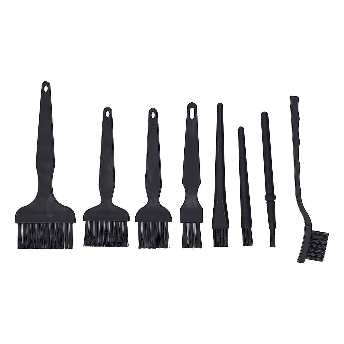 Computer Keyboard Brush Kit, Safe Plastic Handle Dustproof Soft Bristle Electronics Non Static Brushes 8 in 1 for Cell Phones