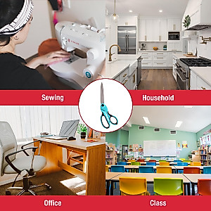 SINGER Professional Series Bent Scissors, 9 1/2", Teal