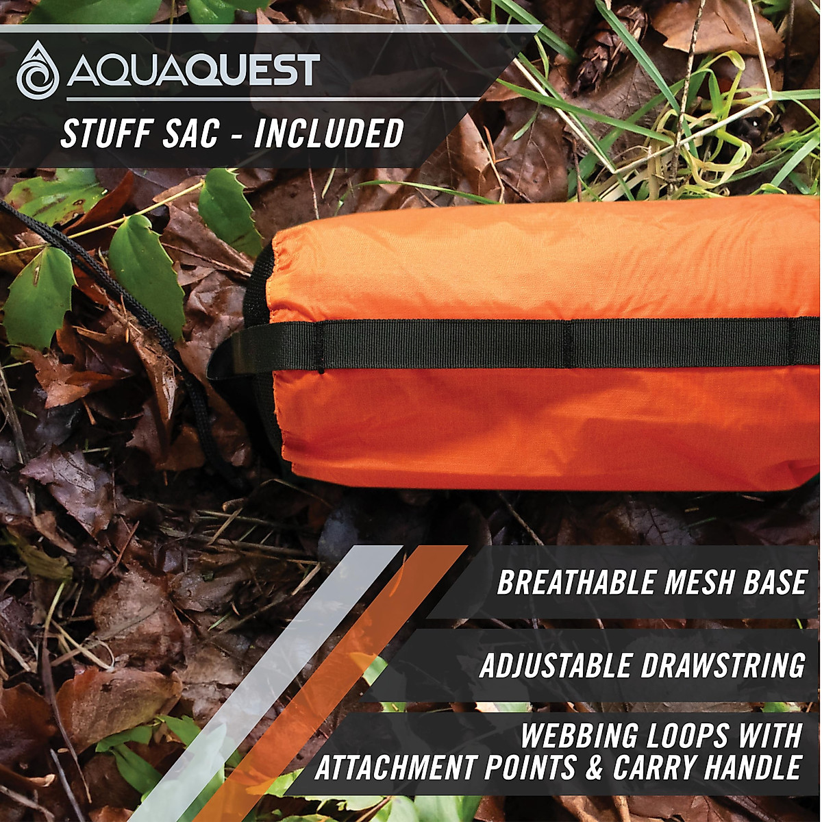 AquaQuest Survivor High Visibility Tarp - Portable Safety Shelter or Emergency Rain Fly - Disaster Preparedness Must Haves for Hiking, Backpacking & Expedition, 10 x 10 ft