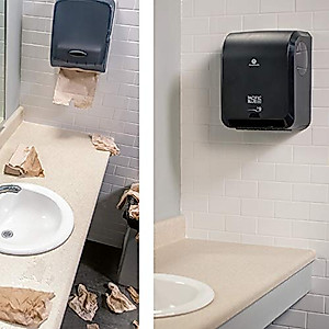 Pacific Blue Ultra Water-Resistant Mechanical Touchless Paper Towel Dispenser by GP PRO (Georgia-Pacific), Black. 59594, 12.90" W x 9.00" D x 16.00" H