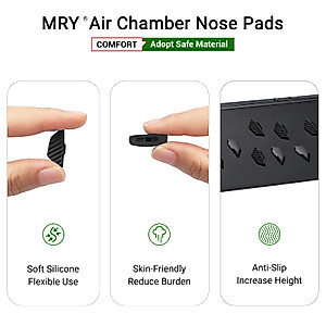 Mryok Nose Piece Nose Pads Replacement for Oakley Mercenary OO9424 Sunglass - Black