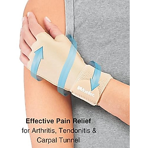 MUELLER Sports Medicine Arthritis Compression Glove, Hand and Wrist Support, Fits Right or Left Hand, For Men and Women, Beige, Small/Medium