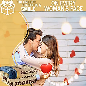 Gift for Wife Romantic Gifts for Her I Love You Anniversary Wedding Birthday Gifts Ideas for Women to My Wife Blanket Christmas Valentines Mothers Day Presents from Husband Throw Blanket 60"x 50"