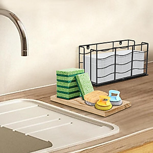 Siyzda Paper Towel Dispenser, Metal Paper Towel Holder with Wood Lid, Commercial Napkin Dispenser, Tri-Fold Paper Towel Dispenser for Home Bathroom Kitchen, Wall Mounted & Countertop (Matte Black)