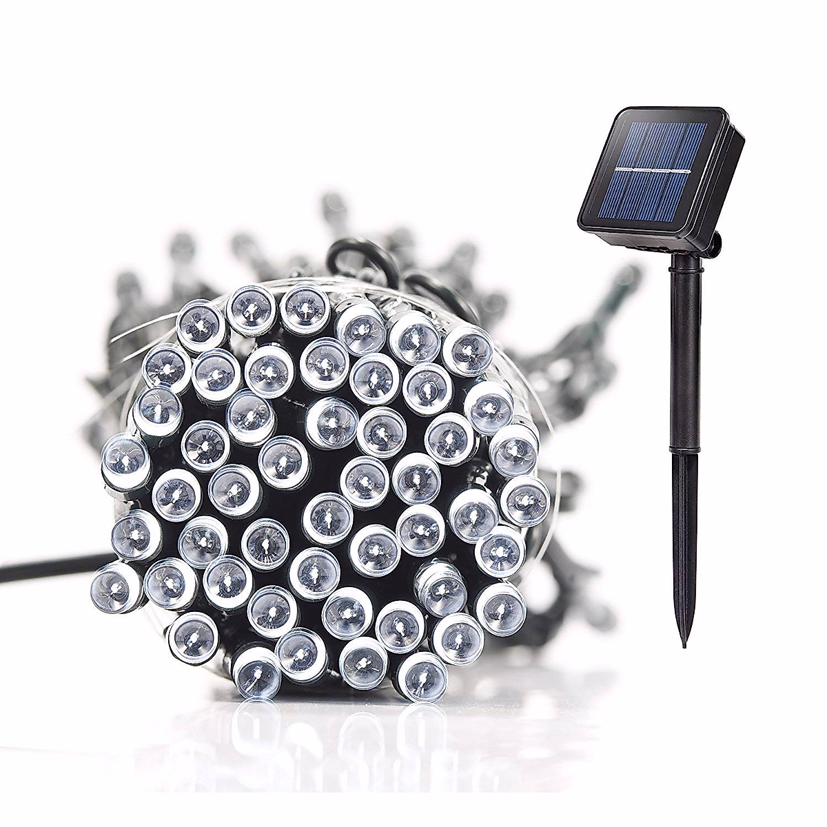 HYODREAM Solar Power String Lights 100 LED 8 Modes Remote Control Waterproof Starry Christmas Fairy Lights for Indoor/Outdoor Gardens Homes Wedding Holiday Party Xmas(Warm Whit (Warm White)