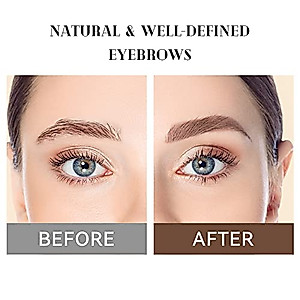 Music Flower Eyebrow Pencil Double Ended, Waterproof Natural Brow Enhancing Pen, Long lasting Eye Makeup, Pack of 1, Light Brown