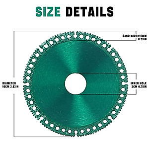 Composite Multifunctional Cutting Saw Blade for Angle Grinder, 3Pcs Ultra-Thin Diamond Circular Saw Blade Ceramic Tile Marble PVC Cutting Disc