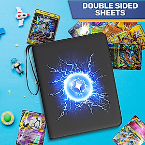 Tequilafy Pocket Trading Card Binder Compatible with Pokemon, Carrying Case Album, Cards Protector for TCG, MTG, YuGiOh, Sport Cards Holder Up to 400 Cards