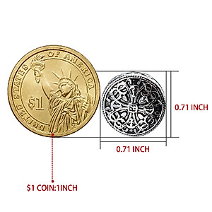 HAWSON Vintage Cufflinks for Men Shirt Retro Flower Pattern - Best Wedding Business Gifts for Men with Box