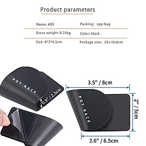 DQZSY Pot Lid Holder 6 Pairs Hanging Pot Lid Organization Lovers, Kitchen Bracket Hanging Holder, Easy Kitchen Adjustable Pot Lid Storage Rack，black