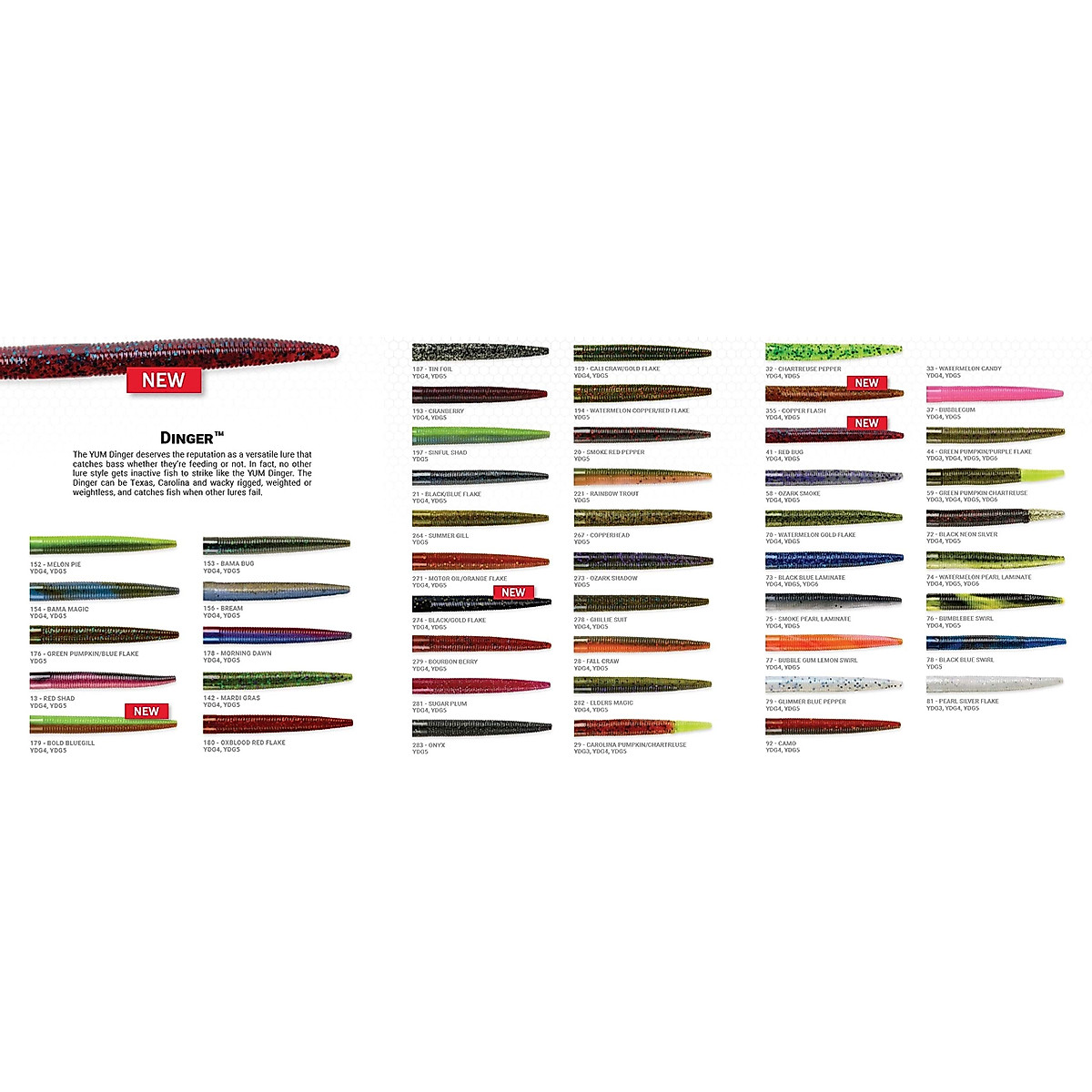 Yum Lures YDG4282 Dinger Elders Magic, 4