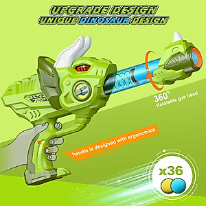 Shooting Game Toy for Kids Age 6, 7, 8, 9, 10+ Years Old Girls Boys Dinosaur Foam Ball Popper Air Guns Toy, Sniper Kids Gun Toy 36 Foam Balls Outdoor Indoor Games, Ideal Idea for 6-12+