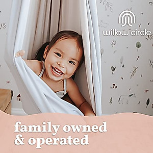 Willow Circle Sensory Swing - Indoor Compression Therapy Swing Hammock, Kids & Adults, with Hardware, for Autism Spectrum Disorder, ADHD, Anxiety, Sensory Processing Disorder, Sensory Seeker (Birch)