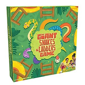Pressman Giant Snakes & Ladders Game - Classic Gameplay Supersized, 60 months to 1188 months